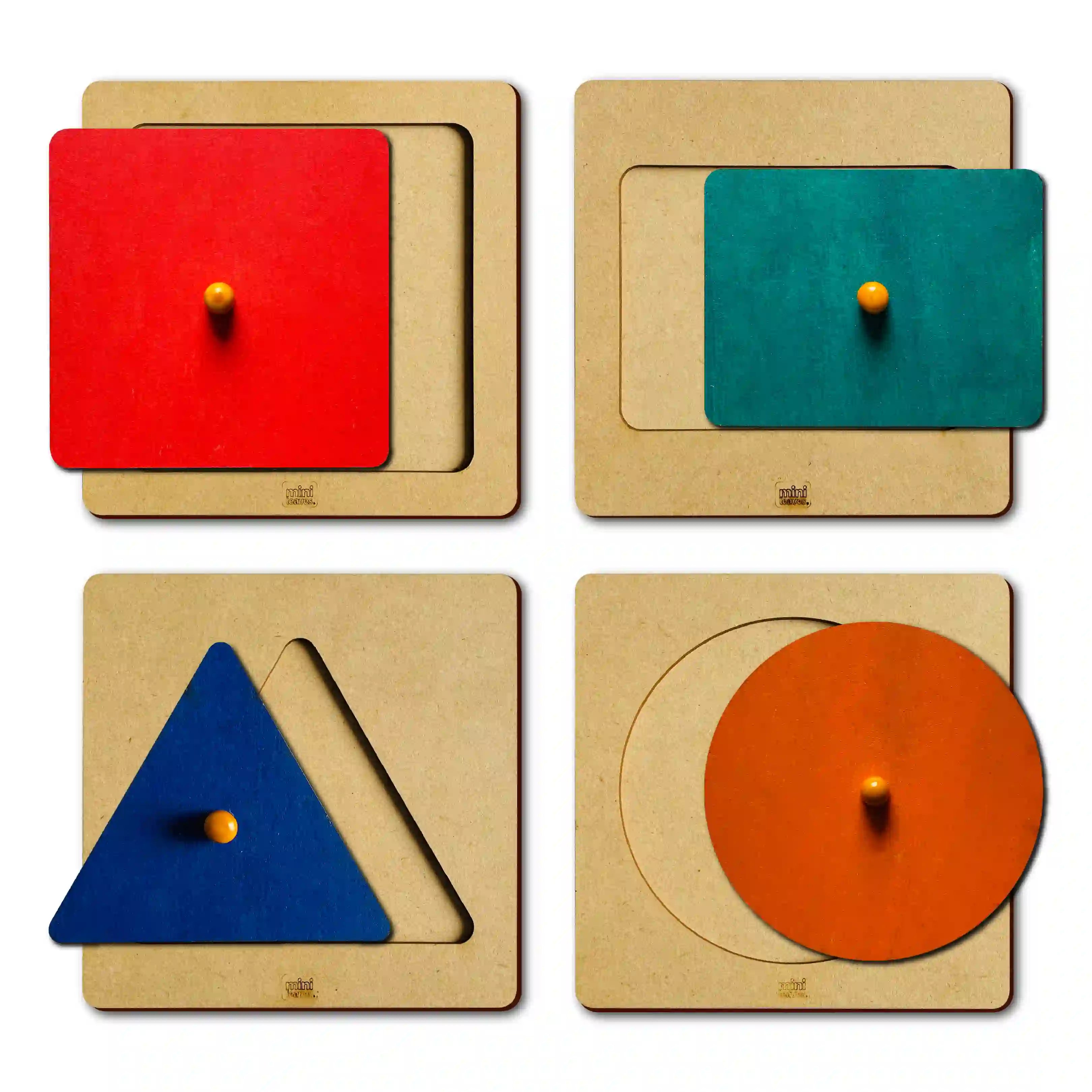 Montessori Multiple Shape Pegged Board 1+ Years – Mini Leaves – YaY Play