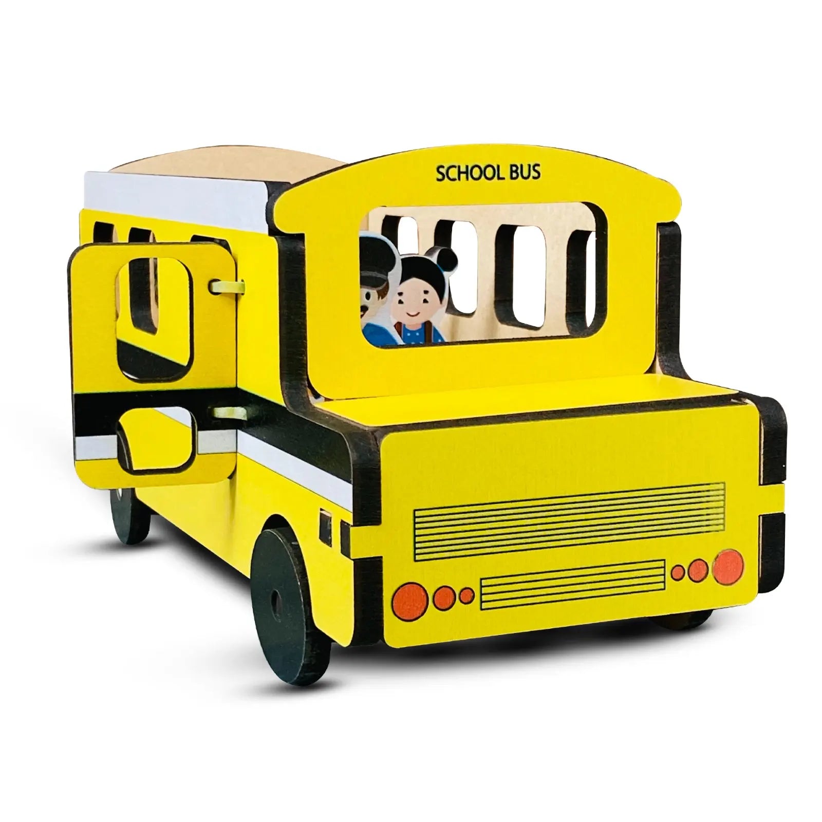 School Bus Adventure Wooden Play Set 3+ Years – Mini Leaves – YaY Play